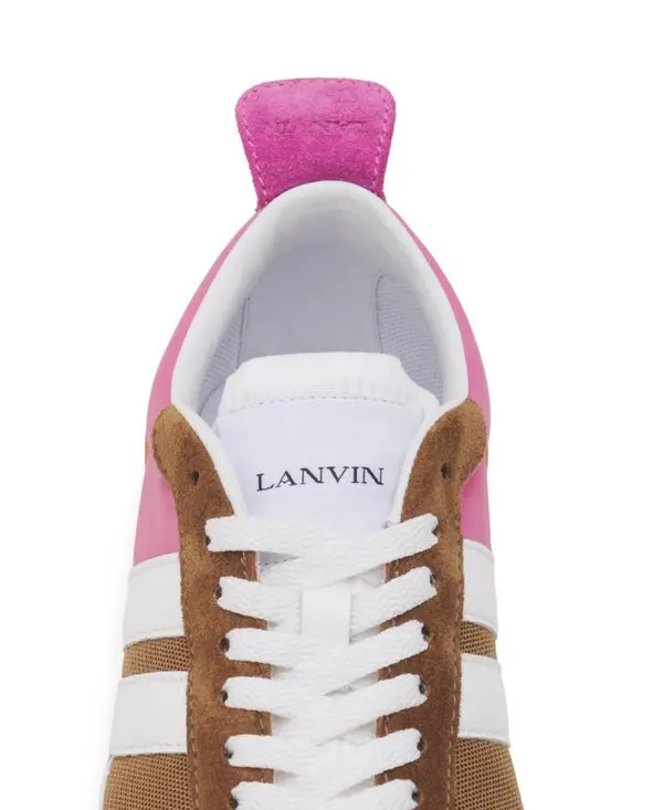 LANVIN Bumpr Sneakers In Nylon And Mesh - Red/lilac