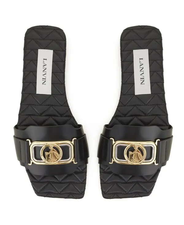 LANVIN Mother & Daughter Flat Mule - Black