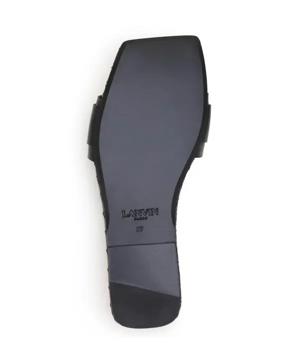 LANVIN Mother & Daughter Flat Mule - Black