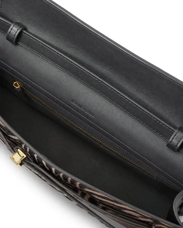 Veronica Beard Ziger Calf Hair Top Handle Clutch