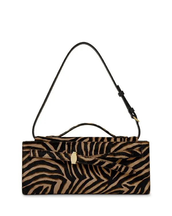 Veronica Beard Ziger Calf Hair Top Handle Clutch