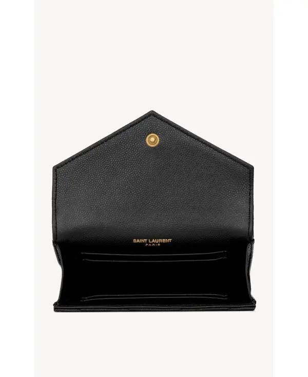 Saint Laurent Cassandre Wallet In Grain De Poudre Leather