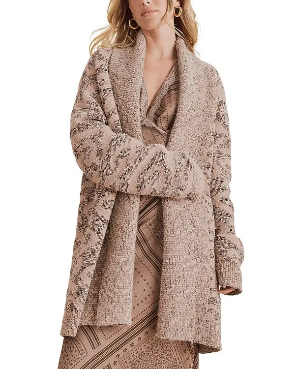 Splendid Desiree Printed Belted Cardigan - Neutral Multi