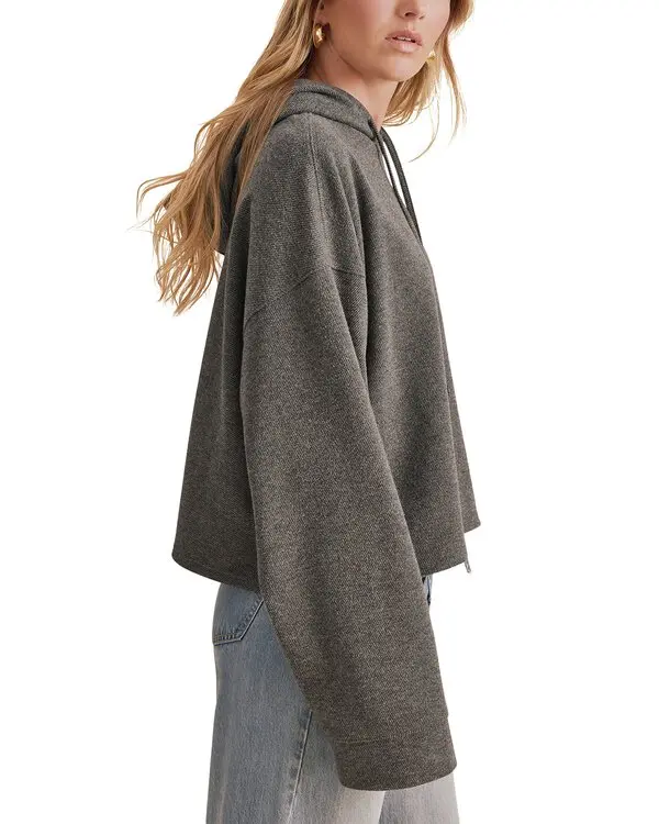 Splendid Marlow Tailored Knit Hoodie - Charcoal