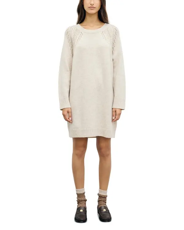 Gerard Darel Coset Wool Long Sleeve Dress