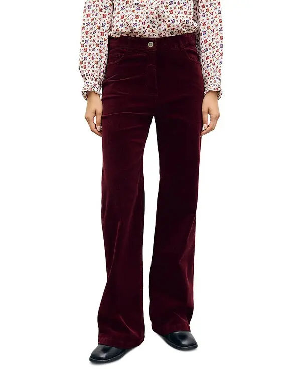 Gerard Darel Mag Cotton Stretch Corduroy Pants - Redwine