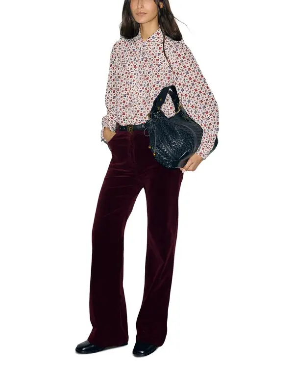 Gerard Darel Mag Cotton Stretch Corduroy Pants - Redwine