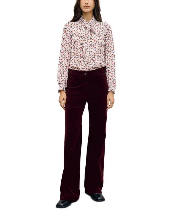 Gerard Darel Mag Cotton Stretch Corduroy Pants - Redwine