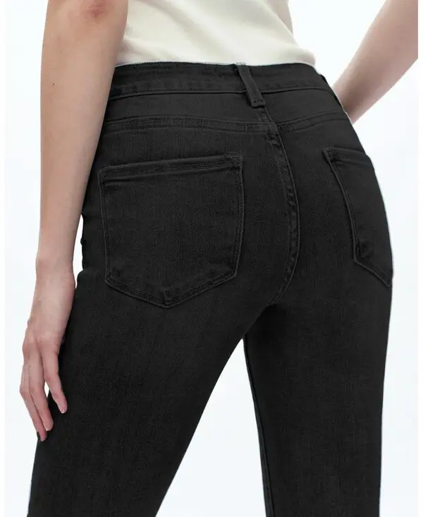 BAYEAS Mid Rise Straight Leg Denim Jeans Stretch Comfortable