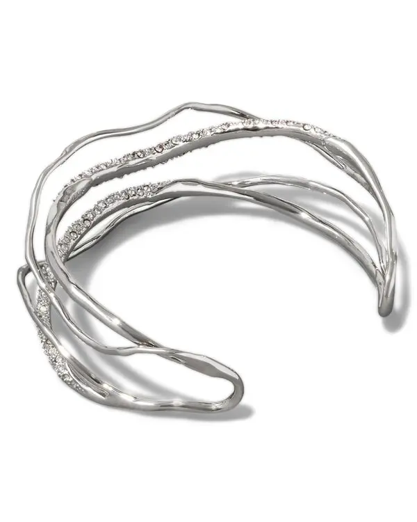 Alexis Bittar Solanales Crystal Multi Row Cuff Bracelet
