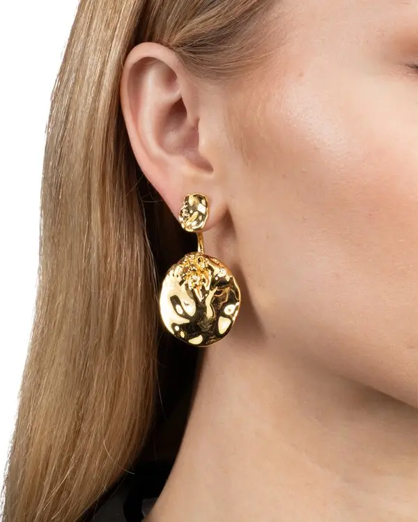 Alexis Bittar Brut Coin Front To Back Earrings