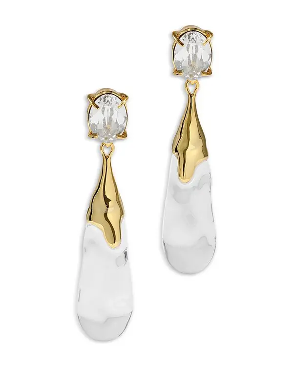 Alexis Bittar Bonbon Crystal Tear Shape Drop Earrings - Clear