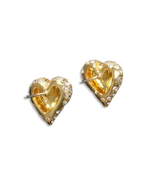 Alexis Bittar Solanles Pave Heart Stud Earrings