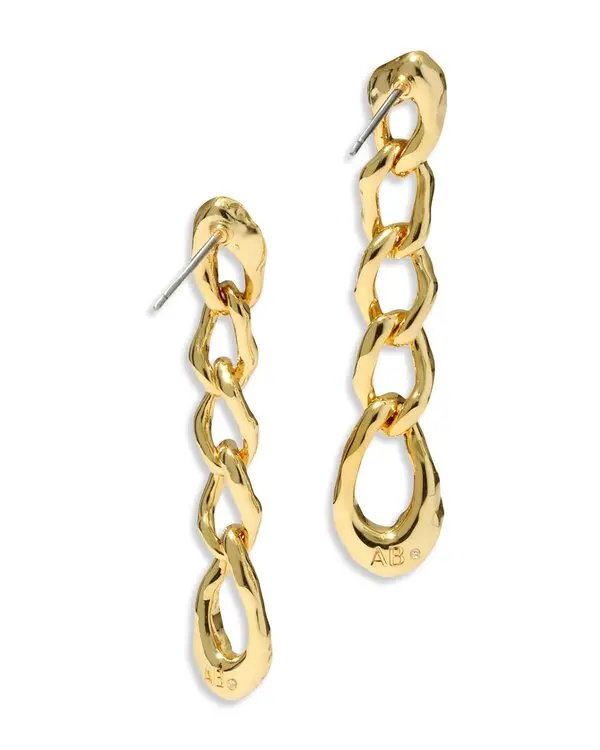 Alexis Bittar Solanales Crystal Chain Link Drop Earrings
