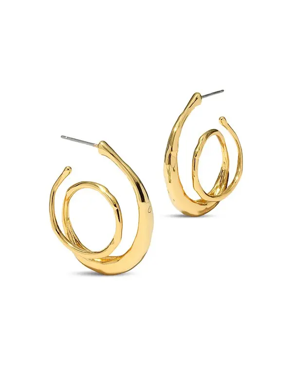 Alexis Bittar Molten Spiral Hoop Earrings - Gold