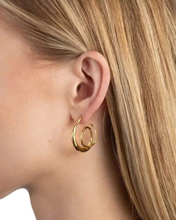 Alexis Bittar Molten Spiral Hoop Earrings