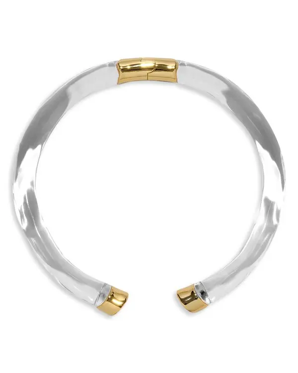 Alexis Bittar Liquid Lucite Capped Structural Collar Necklace, 5