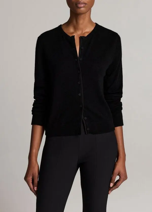 Vince Wool-blend Mixed-media Cardigan