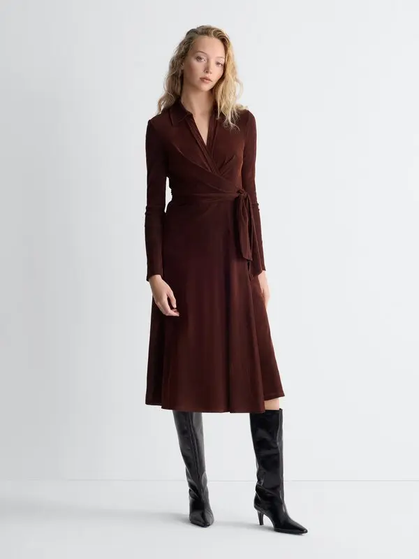 Diane Von Furstenberg Phoenix Corduroy Midi Dress - Soil
