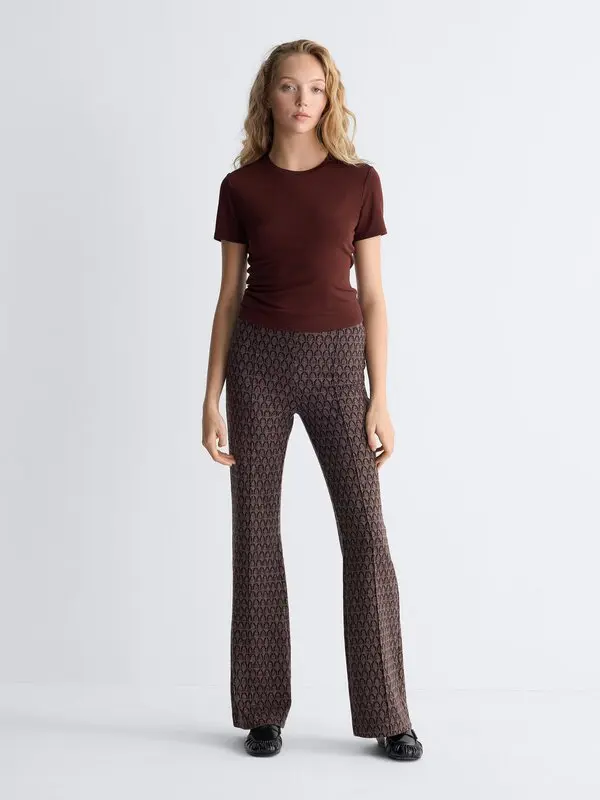 Diane Von Furstenberg Short Sleeve Crewneck Top