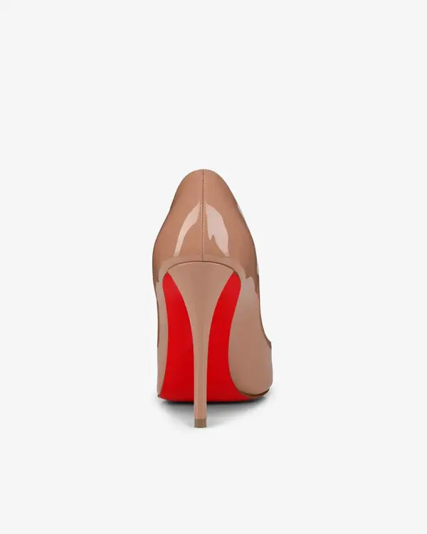CHRISTIAN LOUBOUTIN Patent Leather Pumps - Beige