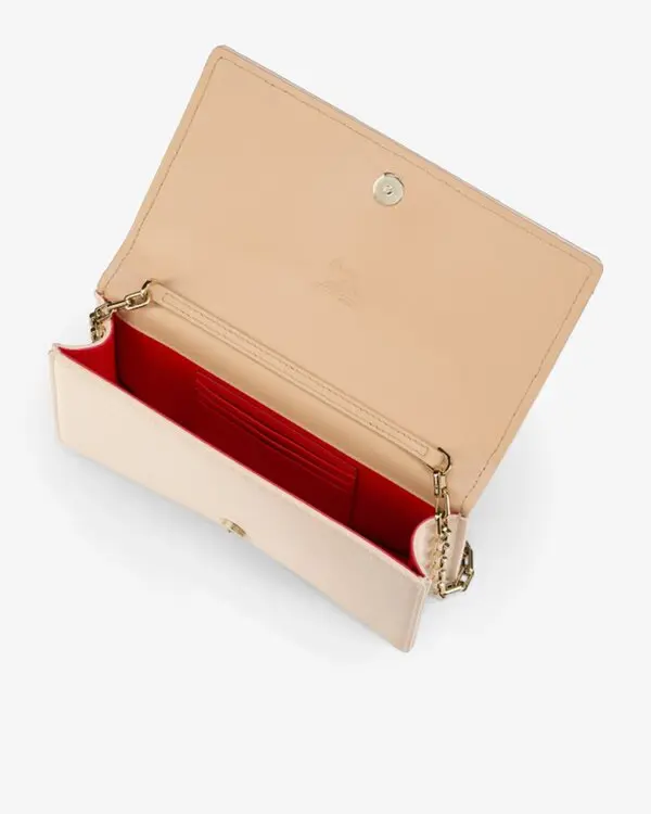 CHRISTIAN LOUBOUTIN Bettina Crepe Satin Light Blush Clutch