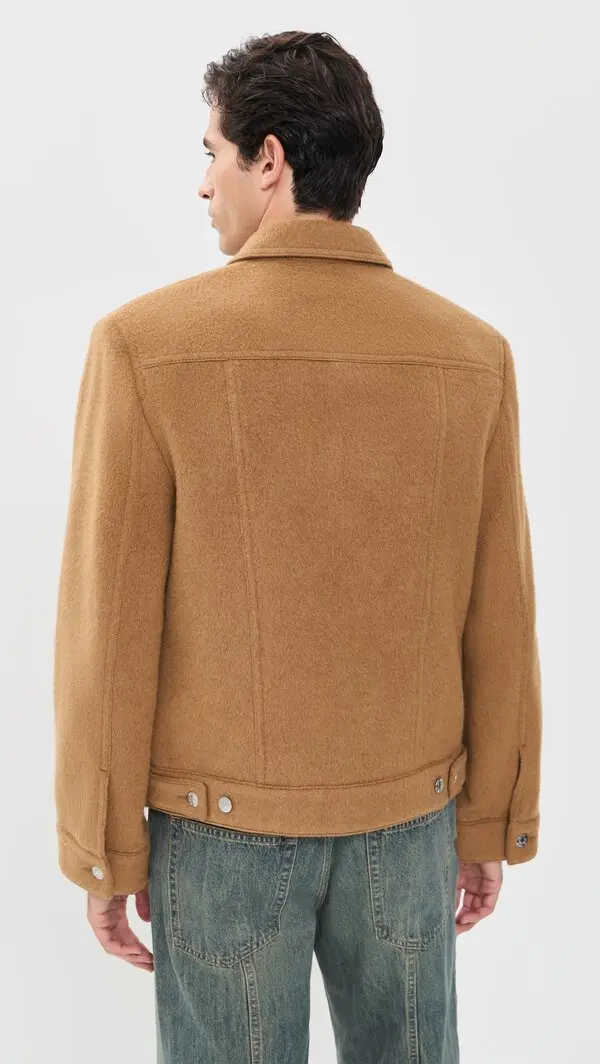 Helmut Lang Wool Trucker Jacket - Dark Camel