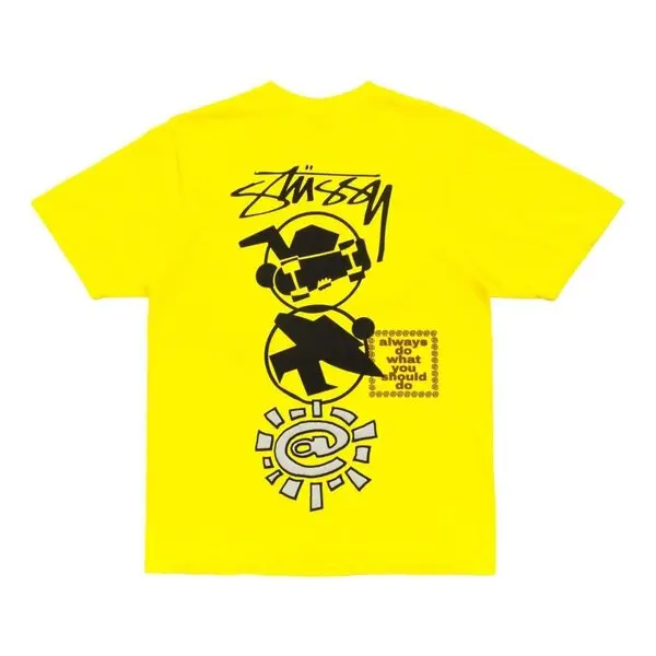 StÜssy X Always Do What You Should Do Stack T-shirt - Yellow