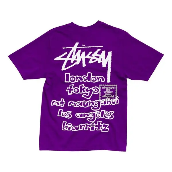 StÜssy X Always Do What You Should Do World Tour T-shirt - Purple