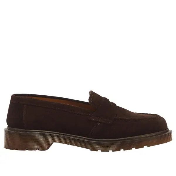 Dr. Martens Delapre Repello Calf Suede Penny Loafer - Brown