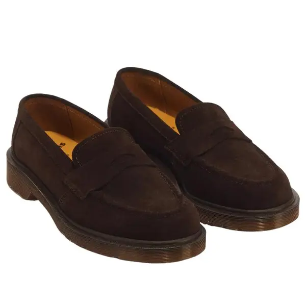 Dr. Martens Delapre Repello Calf Suede Penny Loafer - Brown