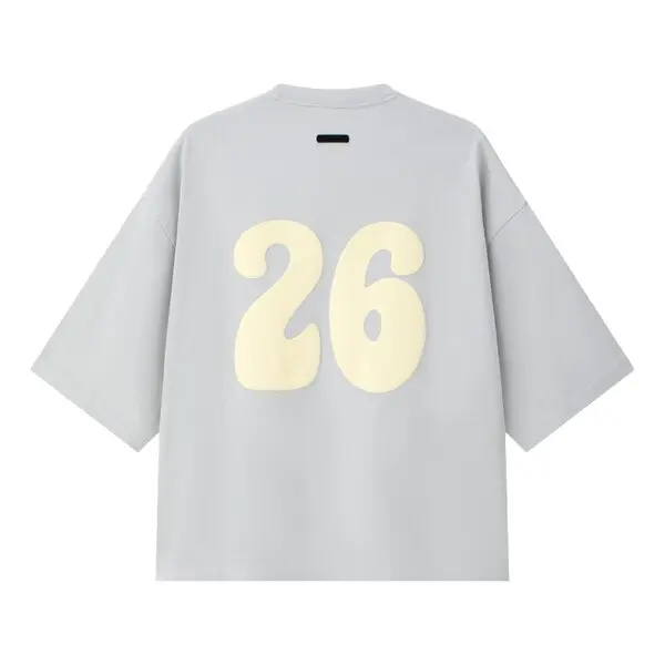Fear Of God Heavy Jersey Merch T-shirt Boxy Fit - Washed Overcast