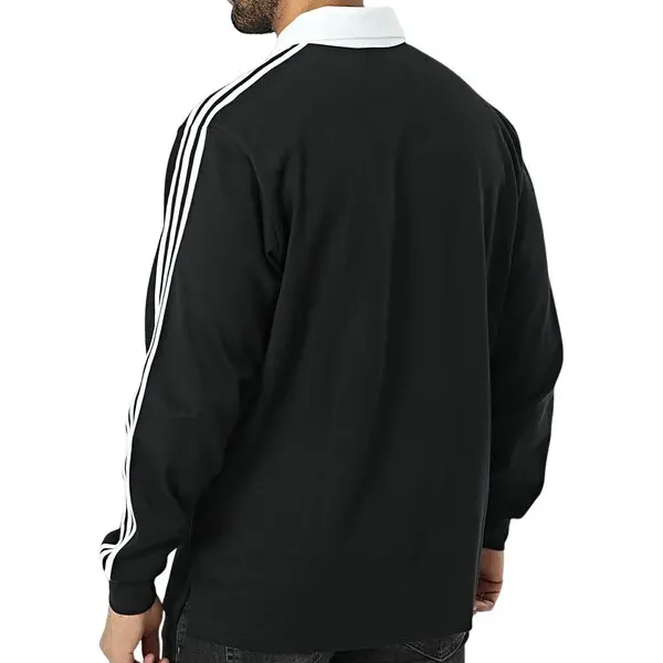 Adidas Three Stripes Rugby Polo Shirt Asia Sizing