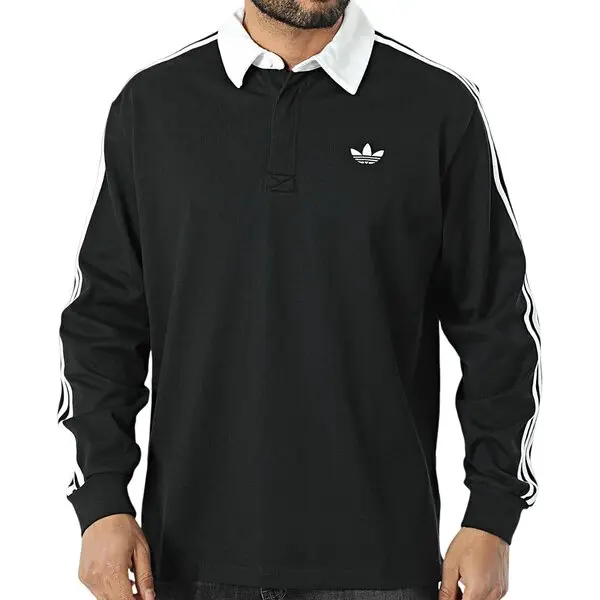 Adidas Three Stripes Rugby Polo Shirt Asia Sizing