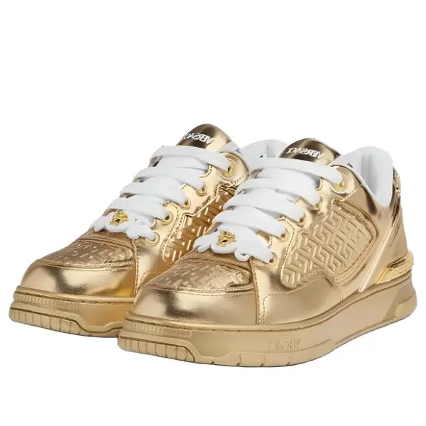 Versace Biggie Basket Metallic Sneakers
