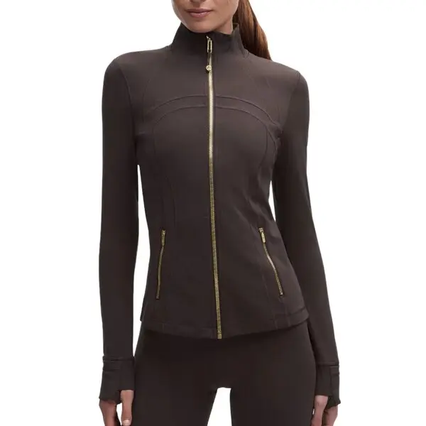 Lululemon Define Cropped Jacket Nulu - Brown Gold