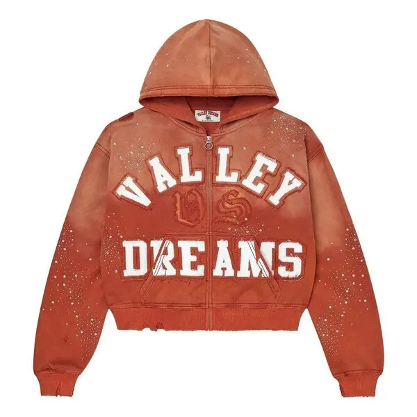 VALE FOREVER Classico Zip Up Hoodie - Orange