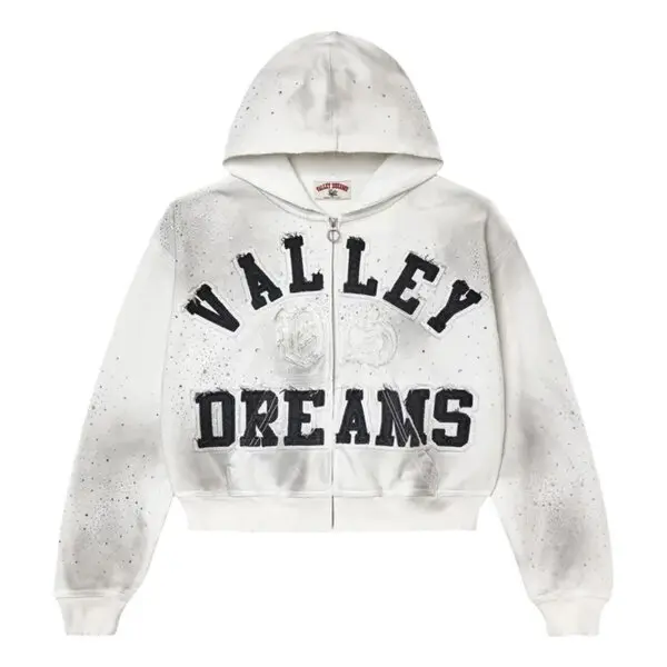 VALE FOREVER Classico Zip Up Hoodie - White