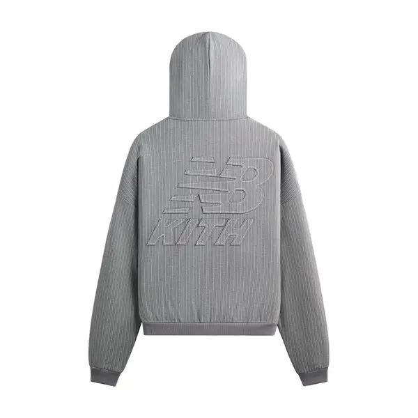 Kith X New Balance Braxton Zip Hoodie - Smoke