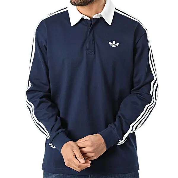 Adidas Three Stripes Rugby Polo Shirt Asia Sizing