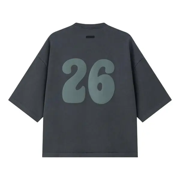 Fear Of God Heavy Jersey Merch T-shirt Boxy Fit - Washed Iron Grey
