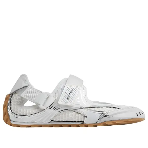Bottega Veneta Orbit Flash Mary Jane Sneaker - Silver/white/optic White'