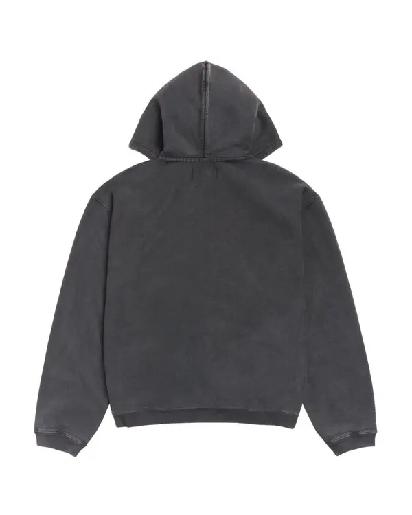 StÜssy Faded Graphic Zip Hoodie - Washed Black