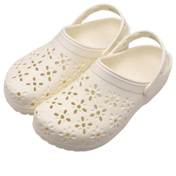CROCS Classic Clog Floral Cut-out - Chalk