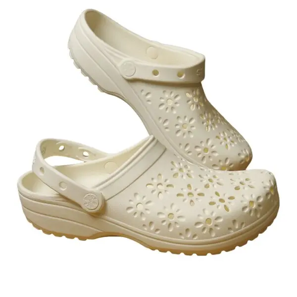 CROCS Classic Clog Floral Cut-out - Chalk