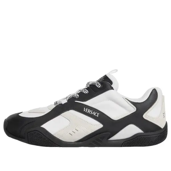 Versace Galaxia Leather Sneakers - Black/white