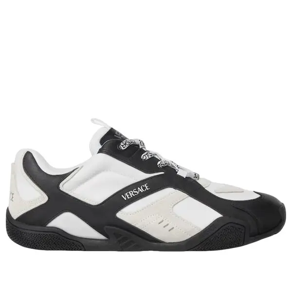 Versace Galaxia Leather Sneakers - Black/white