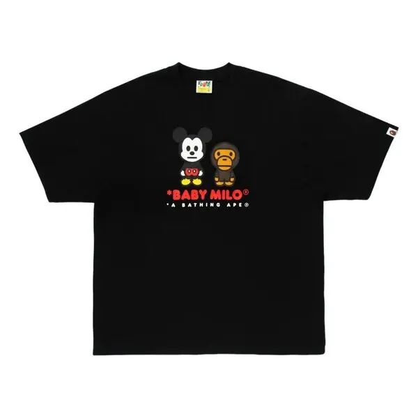 A BATHING APE X Disney Mickey Mouse Baby Milo Relaxed Fit T-shirt - Black
