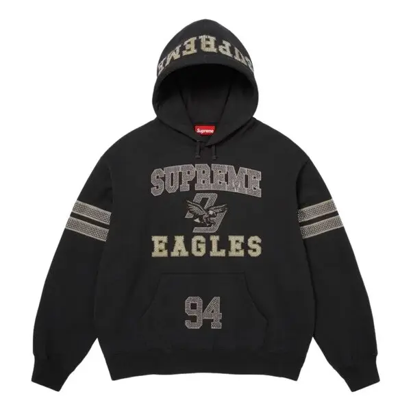 Supreme Fw26 Rhinestone Eagle Hooded Sweatshirt