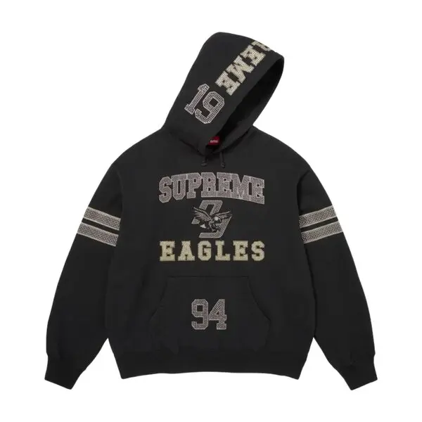Supreme Fw26 Rhinestone Eagle Hooded Sweatshirt